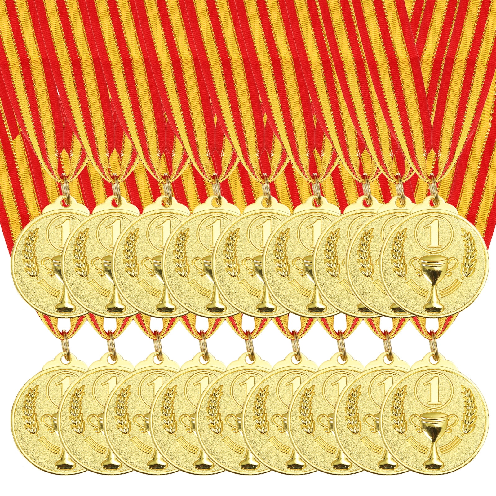 Uxcell 2 Inch Gold Prizes Award Medals Metal Winner Medals 1st Place ...