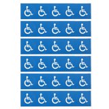 Uxcell 2 Inch Handicap Sign Stickers, Vinyl Accessible Sign Disabled ...
