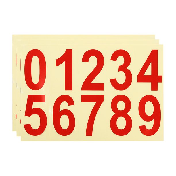 Uxcell 2 Inch Reflective Mailbox Number Sticker Decal Die Cut Classic ...