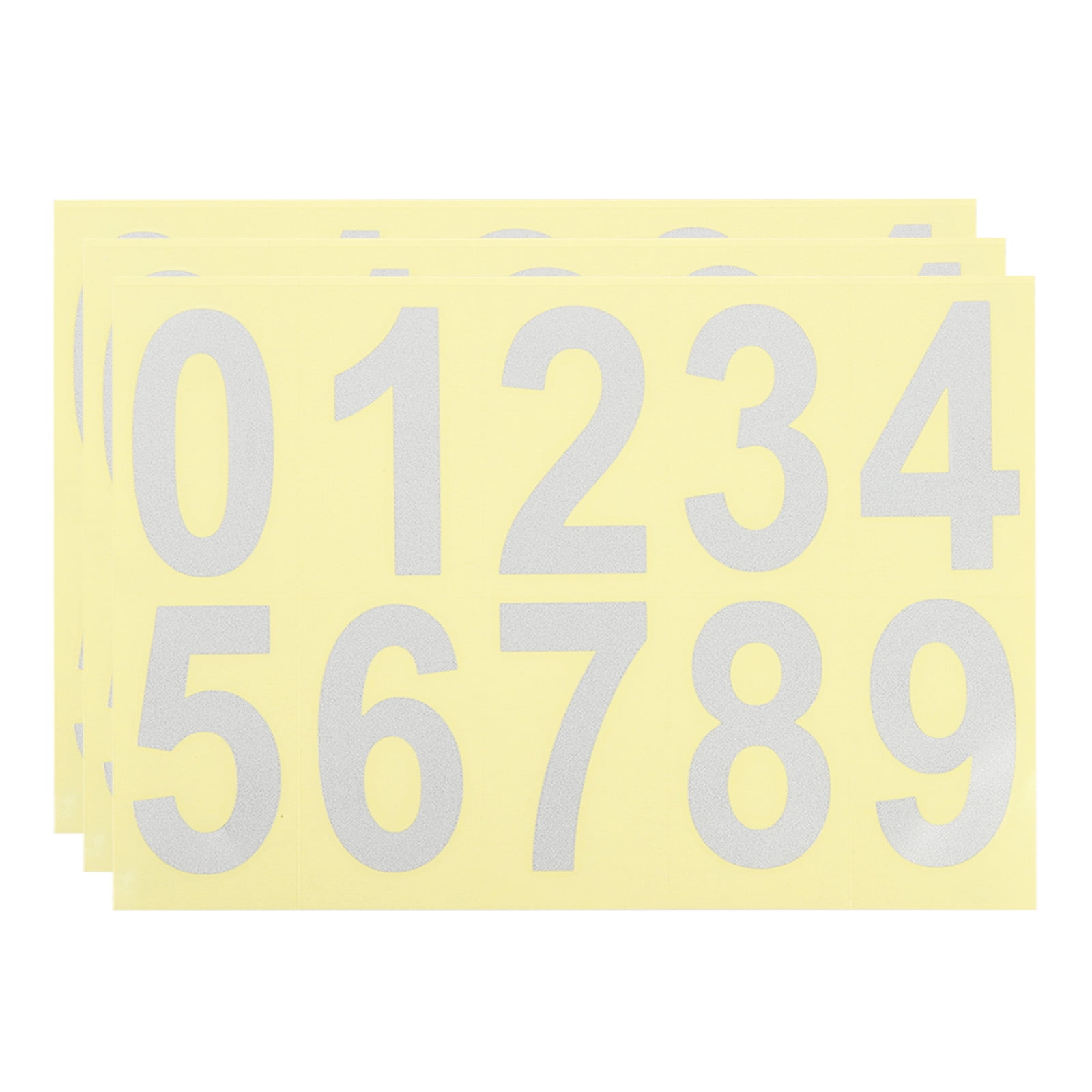 Uxcell 2 Inch Reflective Mailbox Number Sticker Decal Die Cut Classic ...