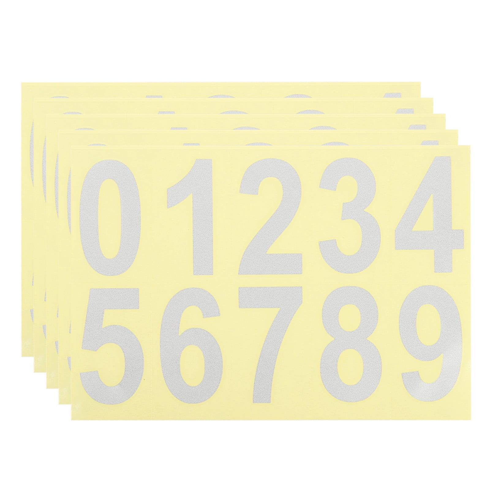 Uxcell 2 Inch Reflective Mailbox Number Sticker Decal Die Cut Classic ...