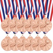 50 Pcs Award Medals Gold Plastic Winner Award Medals with Ribbon ...