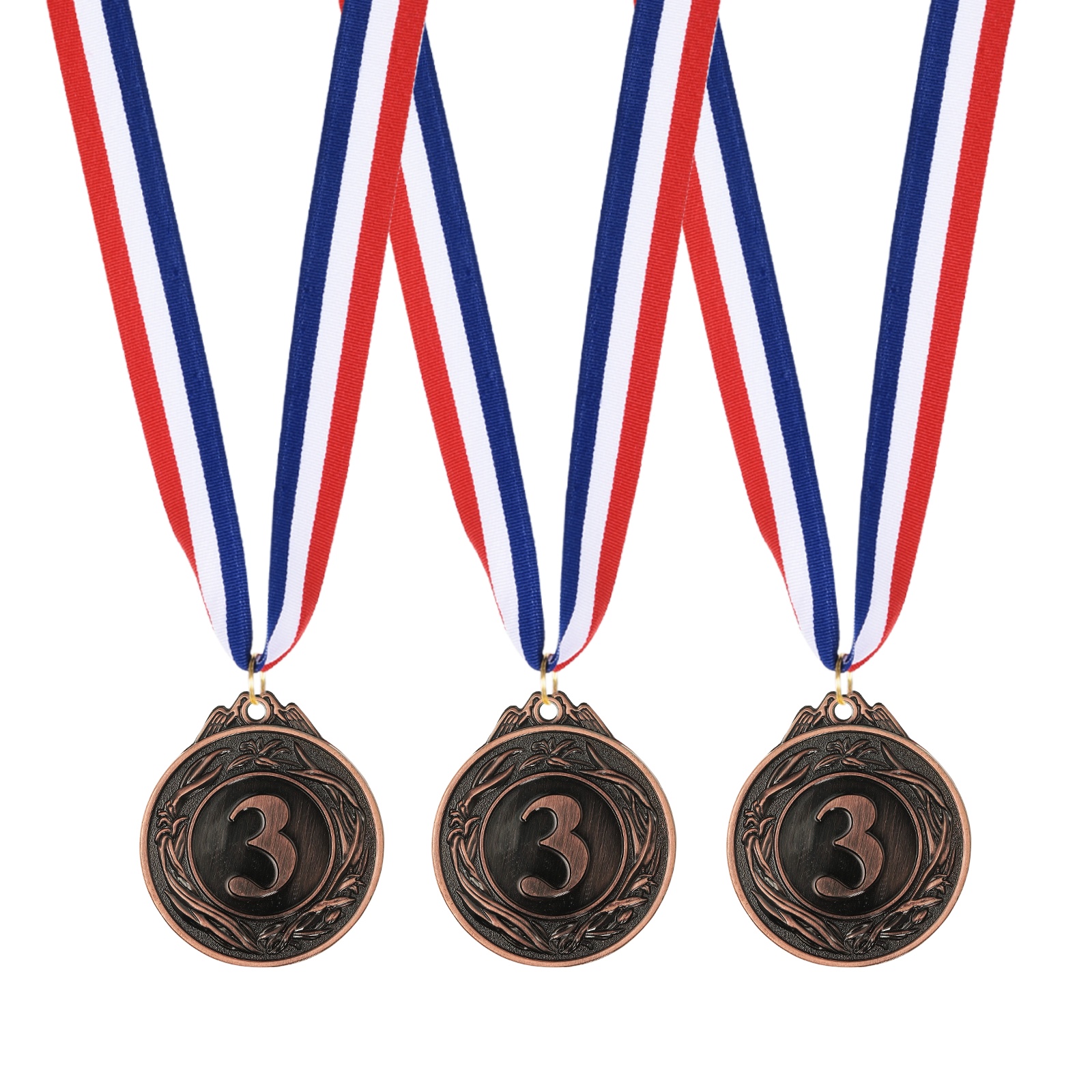 Uxcell 2" Metal Award Medals, 3 Pcs 3rd Winner Medals with Neck Ribbon ...