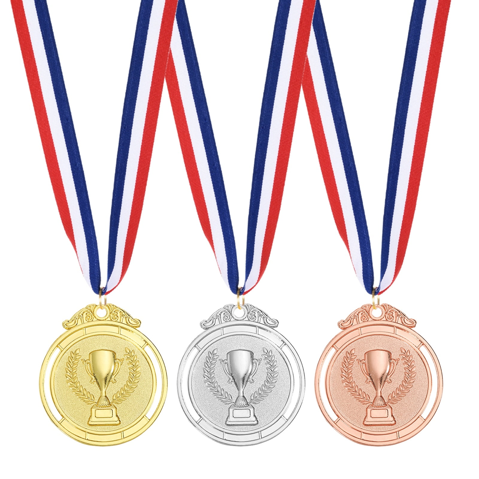 Uxcell 2" Metal Award Medals, 3 Pcs Winner Medals with Neck Ribbon for ...