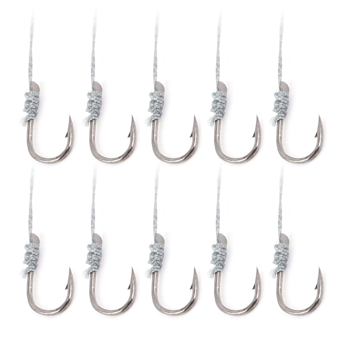 Uxcell 2# Metal Eyeless Sharp Barb Wire Leader Fish Tackle Fishing Hook ...