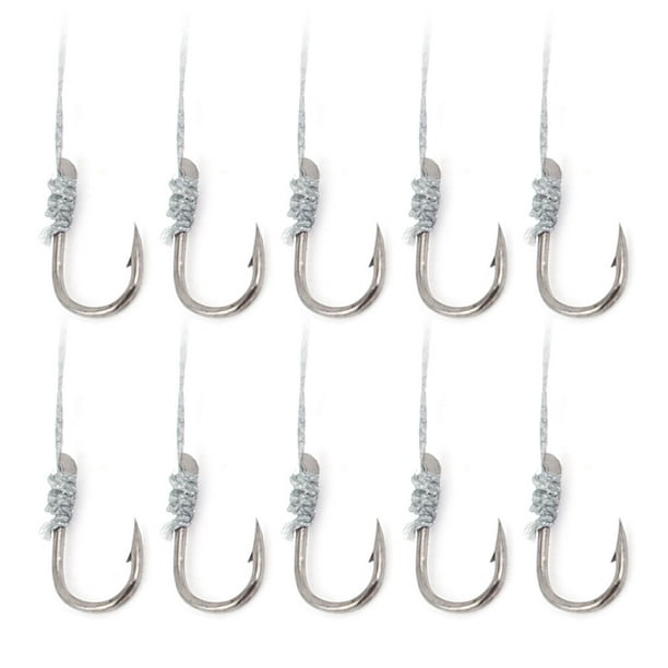 Uxcell 2# Metal Eyeless Sharp Barb Wire Leader Fish Tackle Fishing Hook ...