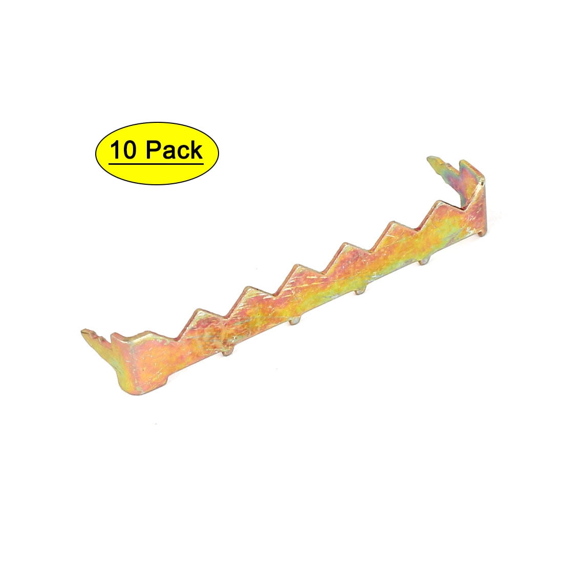 Uxcell 2" Metal Yellow Zinc Plated No Nail Picture Frame Hangers, 10 ...