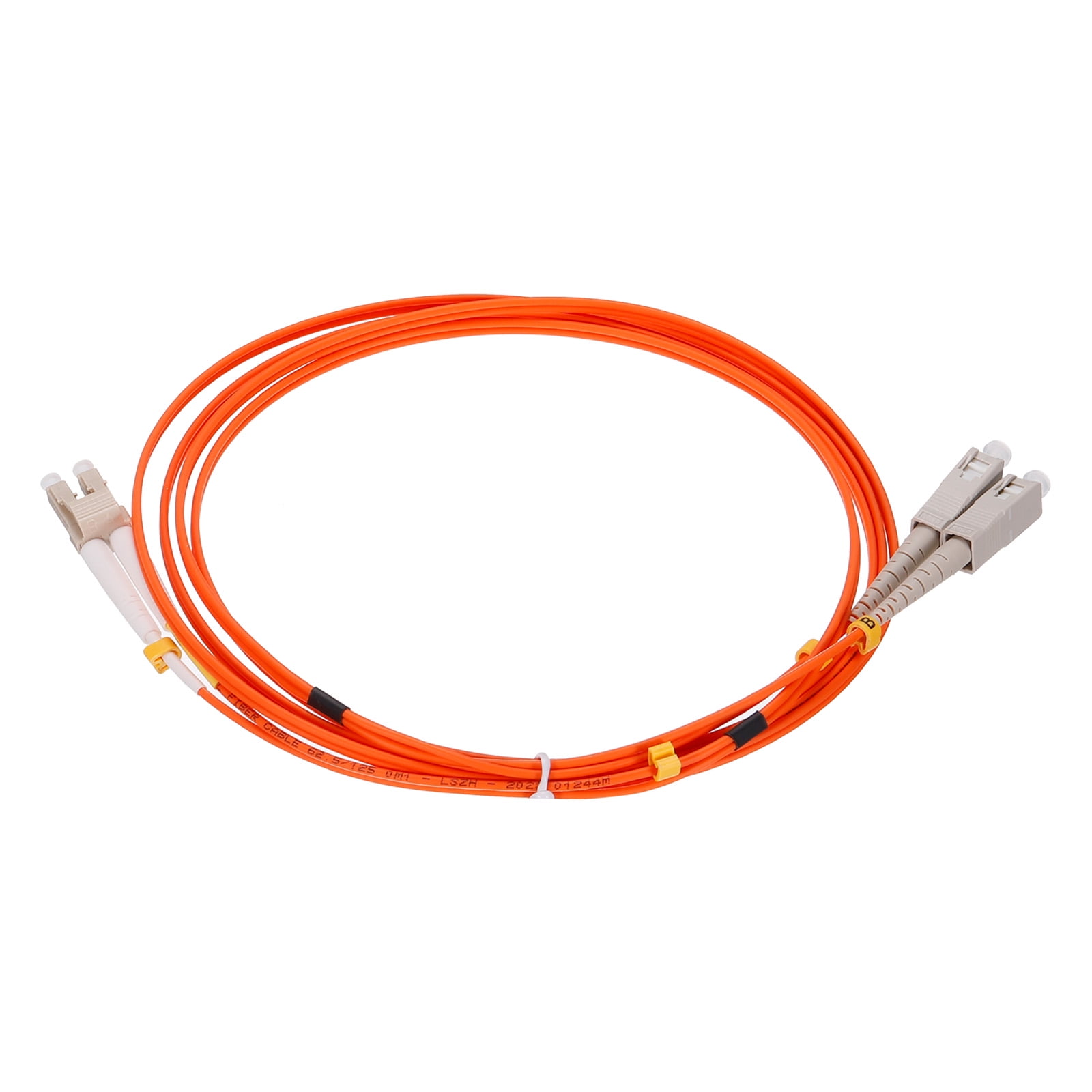Uxcell 2 Meters 6.5Ft Fiber Patch Cable Multimode LC-SC OM1 LSZH Fiber ...