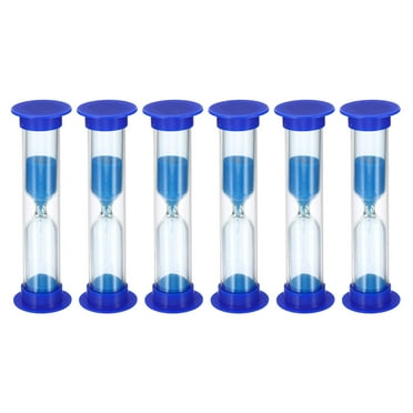 6 Pcs Plastic 1 Minute Sand Timer Sandglass Hourglass Sand Clock, Blue ...
