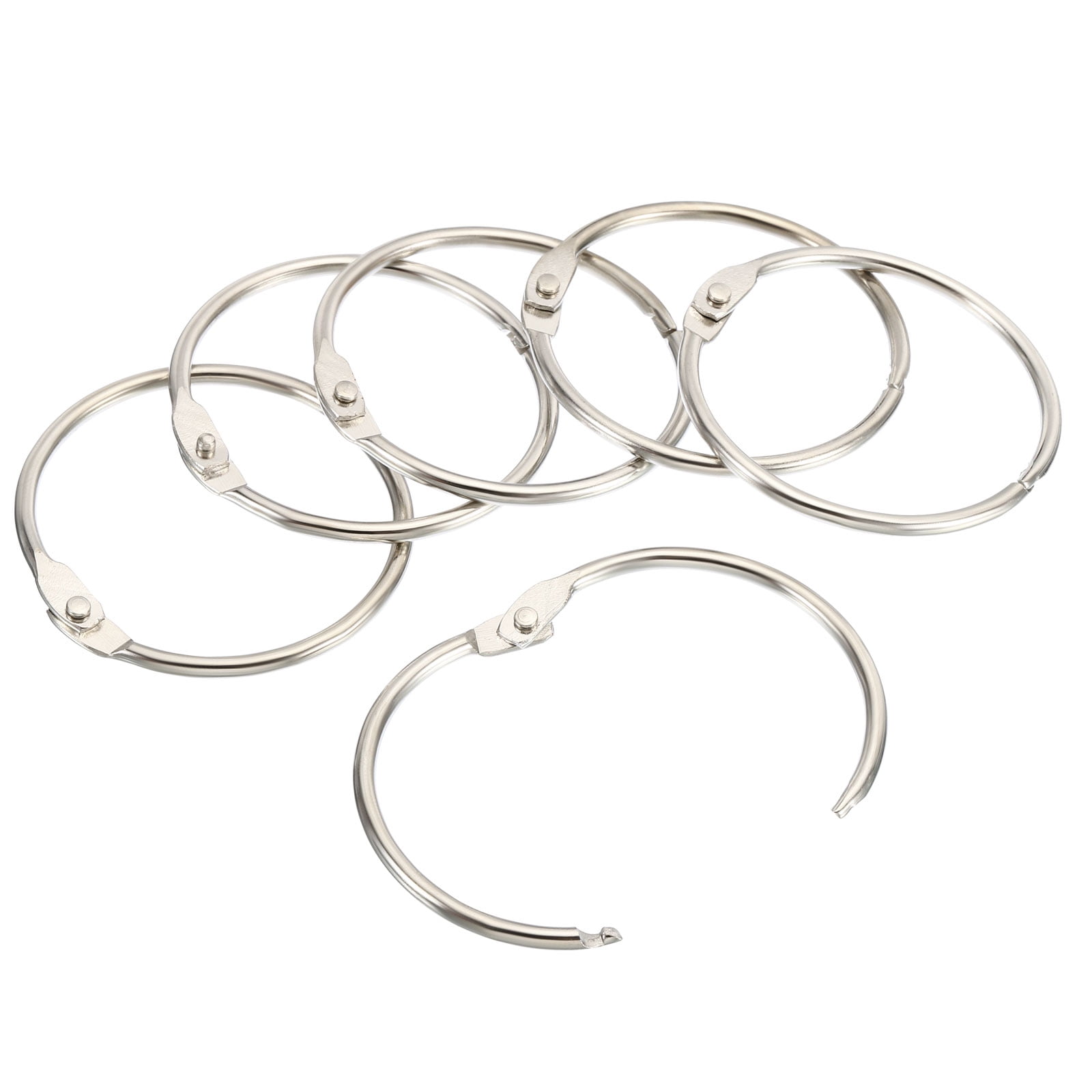 Uxcell 2" OD 1.8" ID Loose Leaf Rings Binder Ring Steel for Book DIY ...