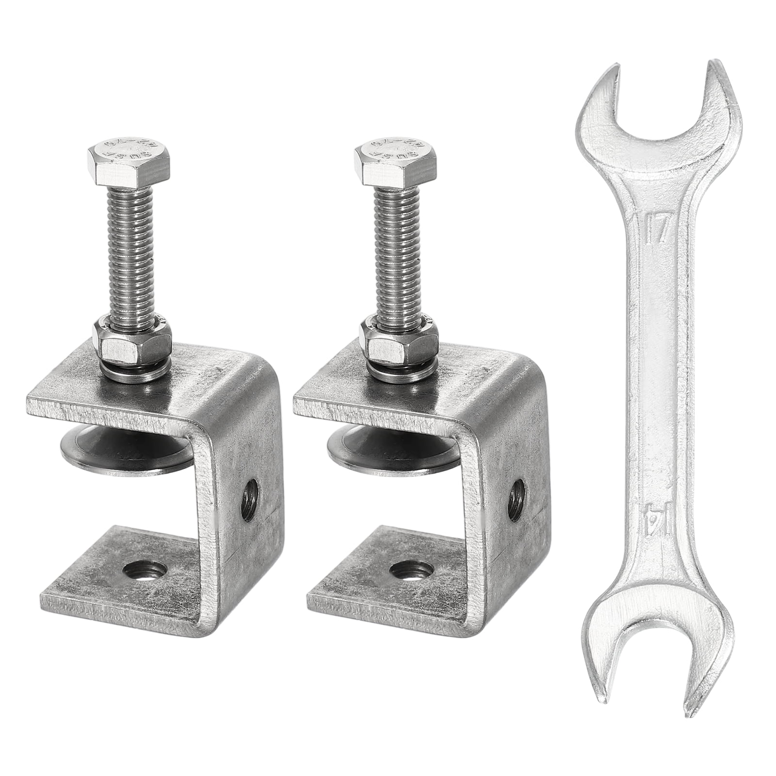 Uxcell 2PCS 304 Stainless Steel C Clamps Mini 1-3/8" (35mm) Wide Jaw ...