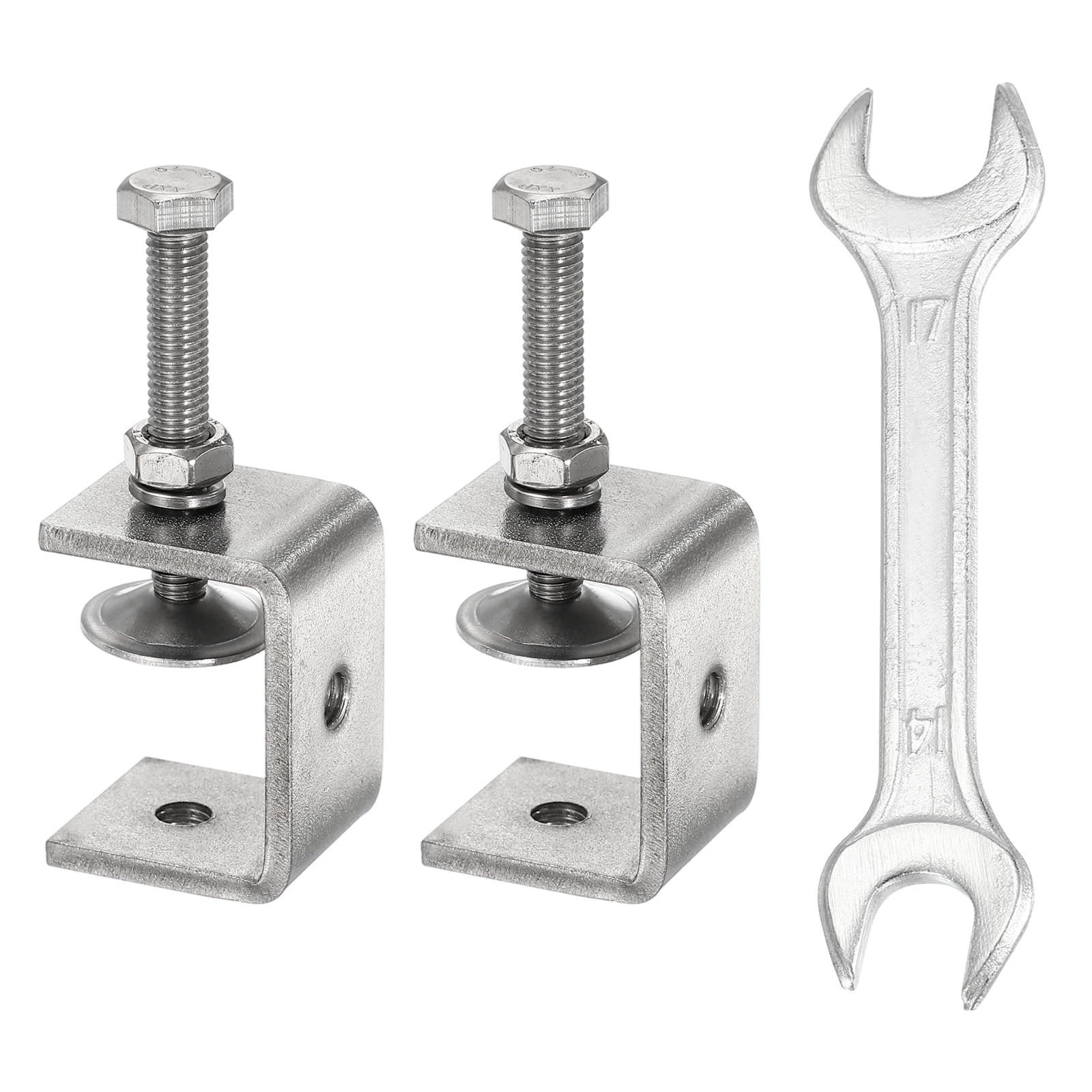 Uxcell 2 PCS Stainless Steel C Clamps Mini 1.57" (40mm) Wide Jaw ...
