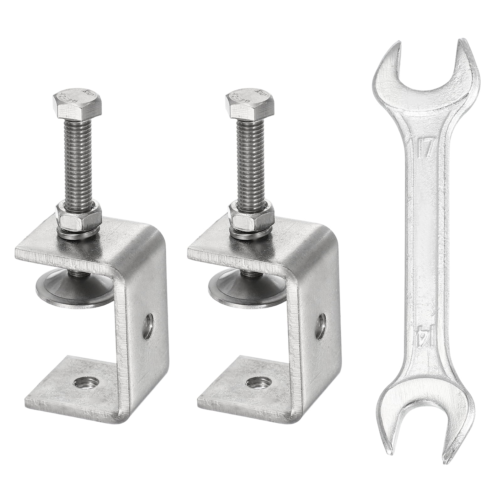 Uxcell 2PCS 304 Stainless Steel C Clamps Mini 1-3/4" (45mm) Wide Jaw ...