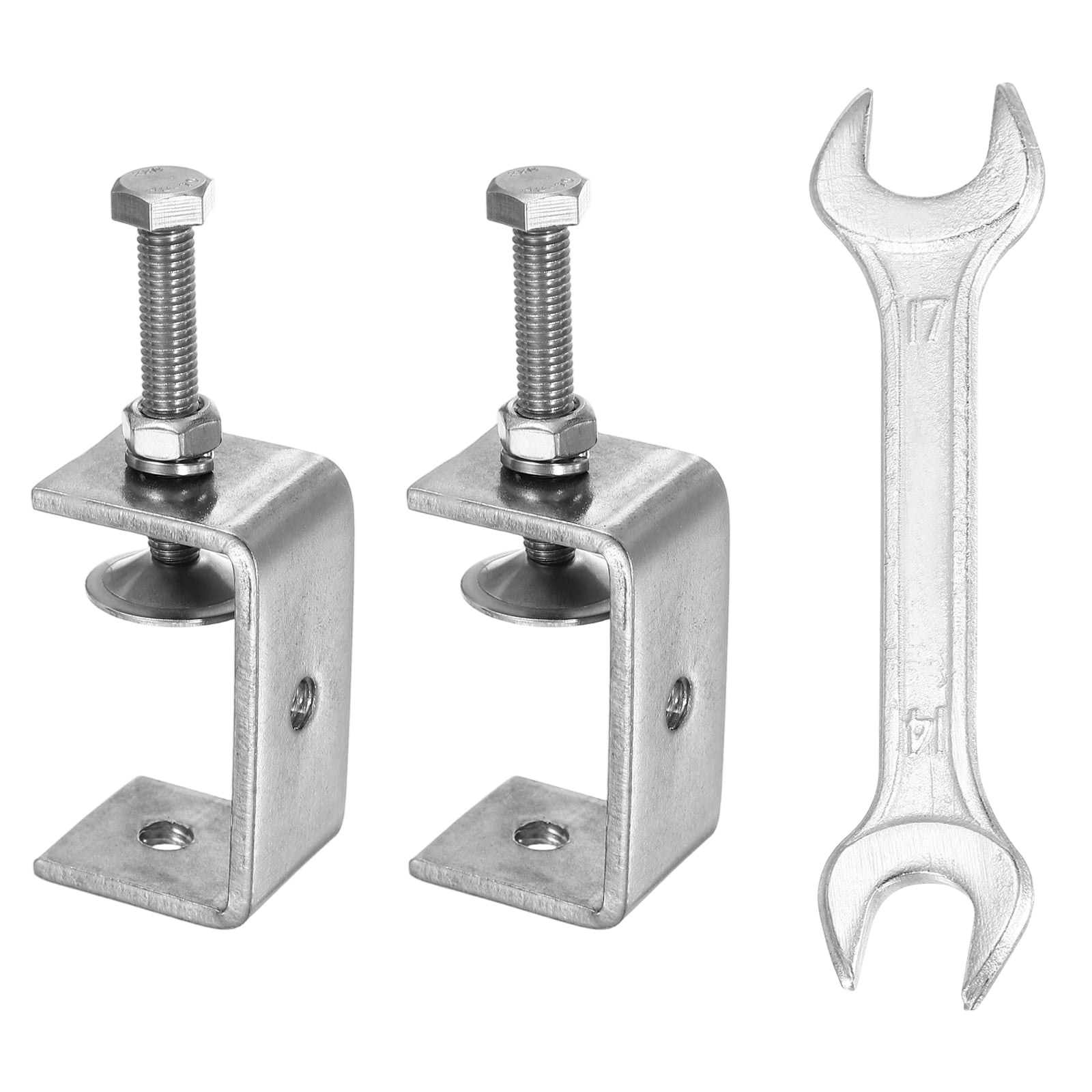 Uxcell 2PCS 304 Stainless Steel C Clamps Mini 2-1/4" (55mm) Wide Jaw ...
