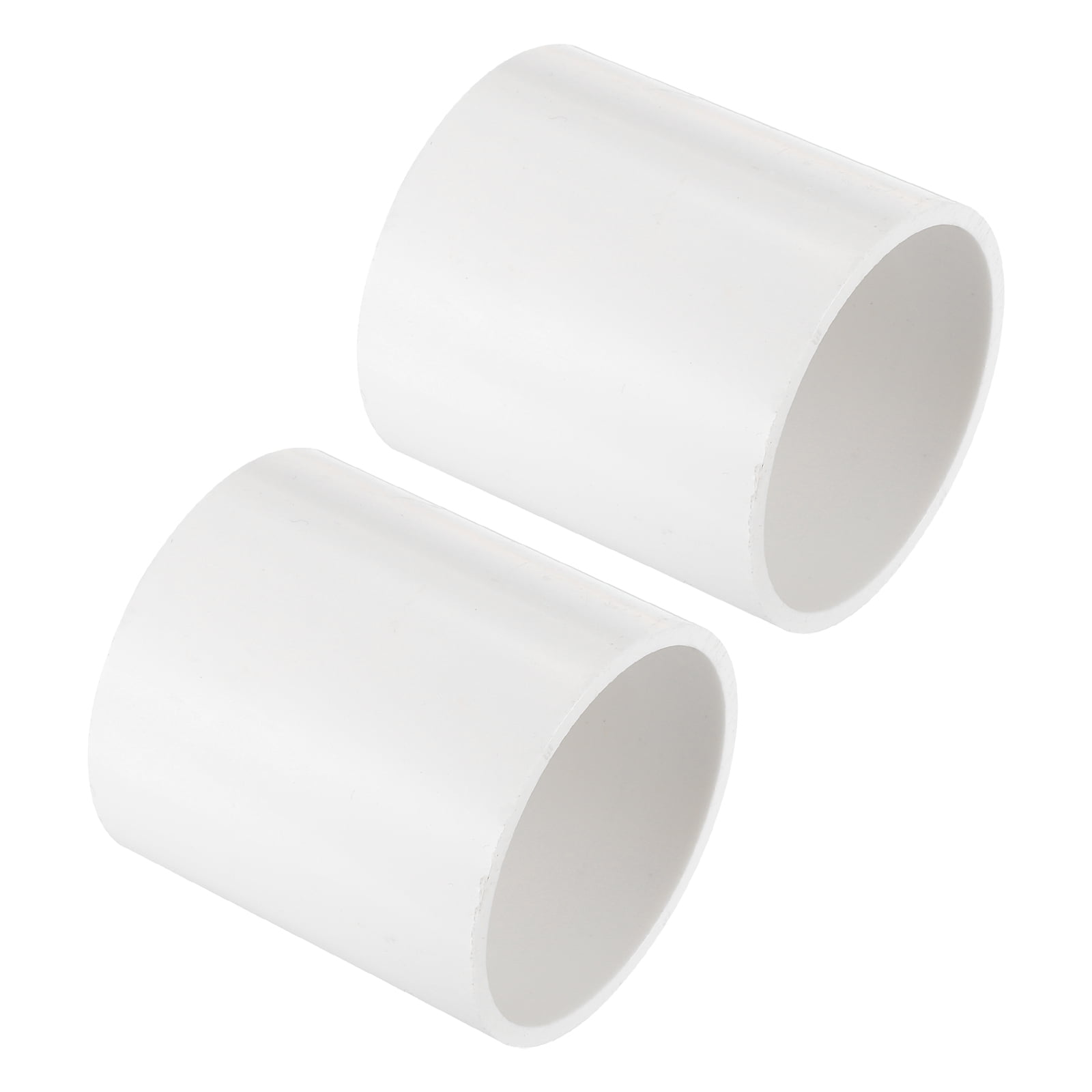 Uxcell 2 Pack 1.97 inch Light Polyvinyl Chloride Pipe Fitting Coupling ...