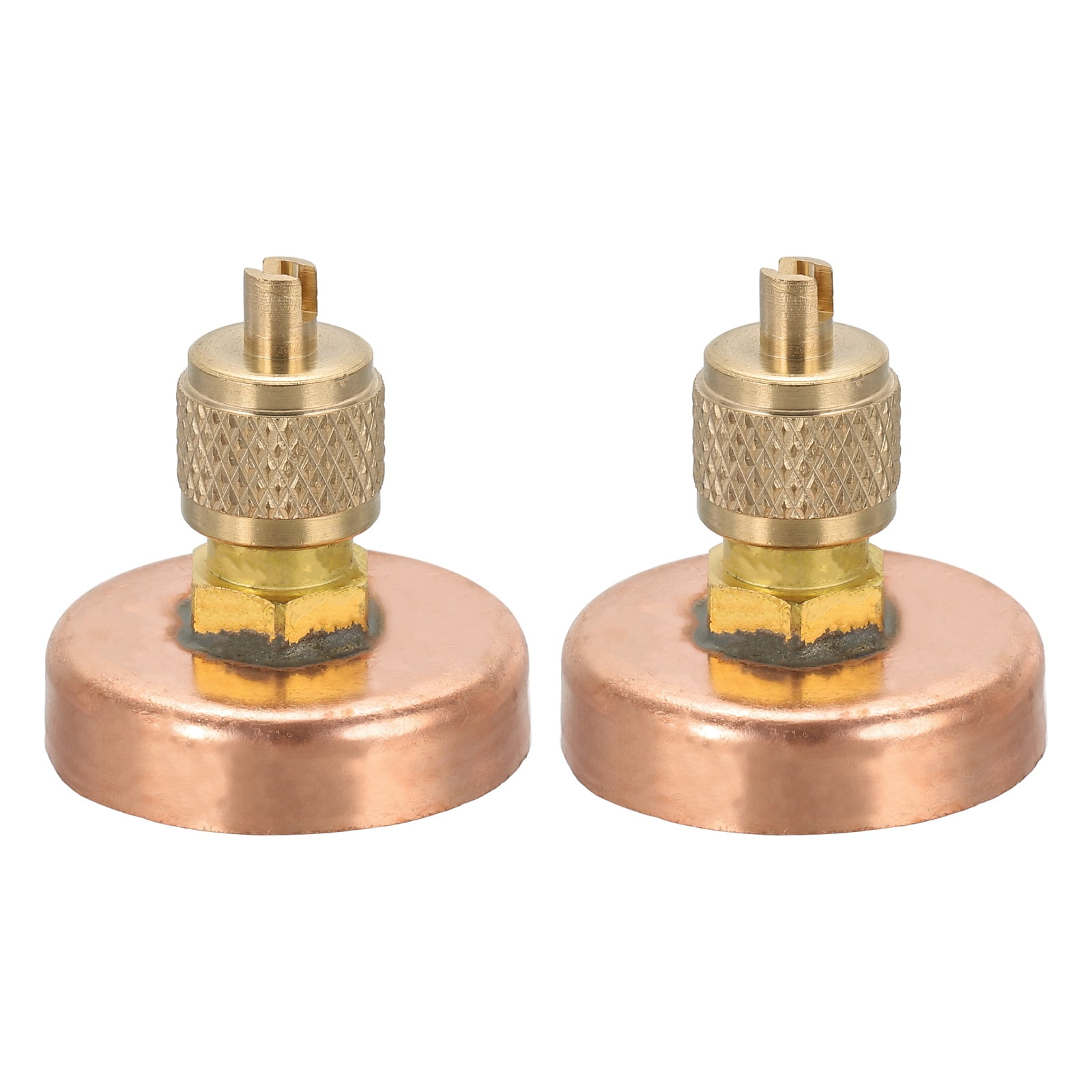 Uxcell 2 Pack 1/4" SAE Service Access Valve with 1 1/8" ID Copper Pipe ...