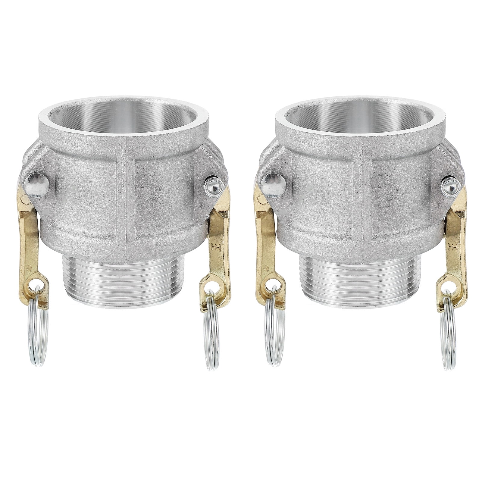 Uxcell 2 Pack 1.5" Aluminum Cam Lock Fittings - Male Adapter x Female ...