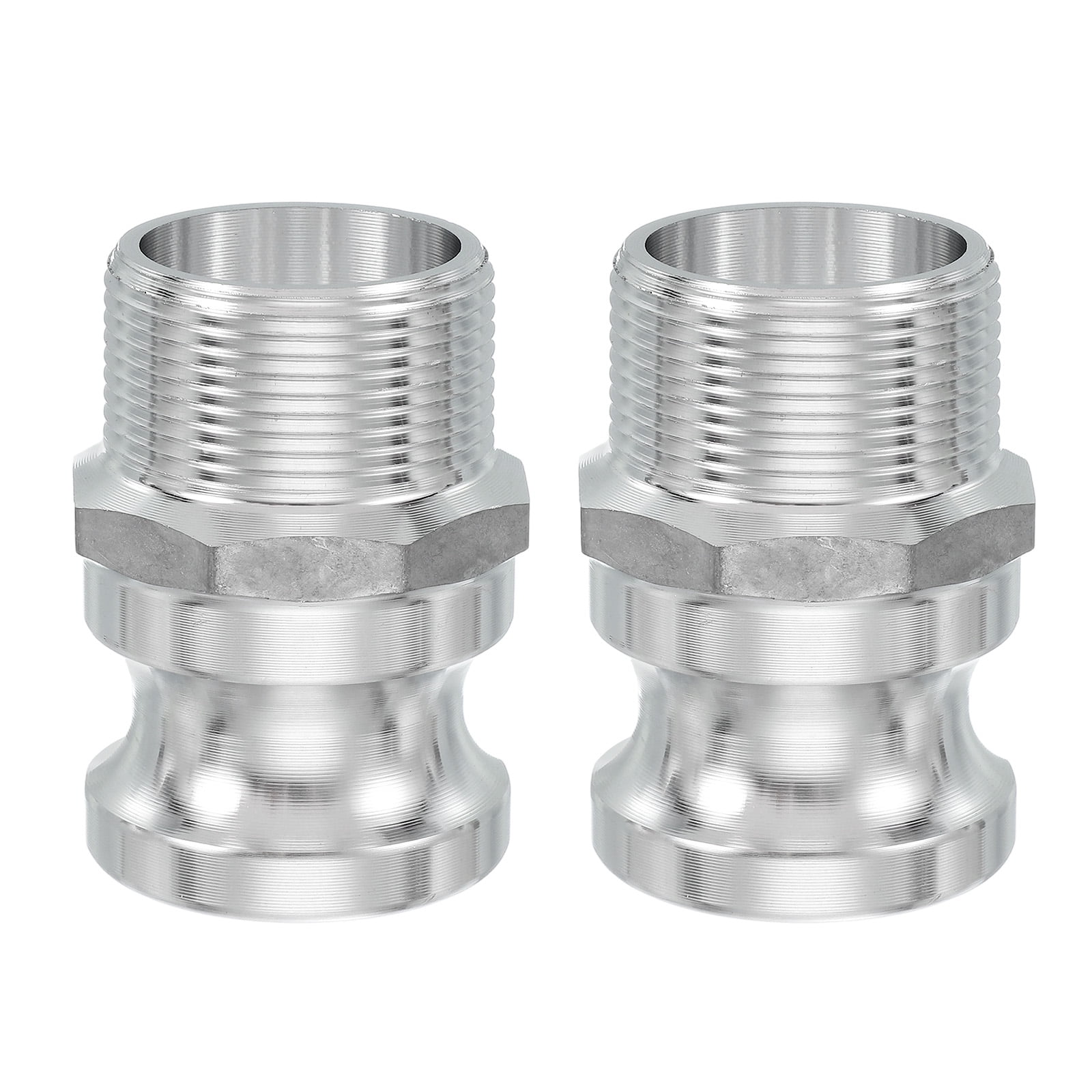 Uxcell 2 Pack 1.5" Aluminum Cam Lock Fittings - Male Adapter x Female ...