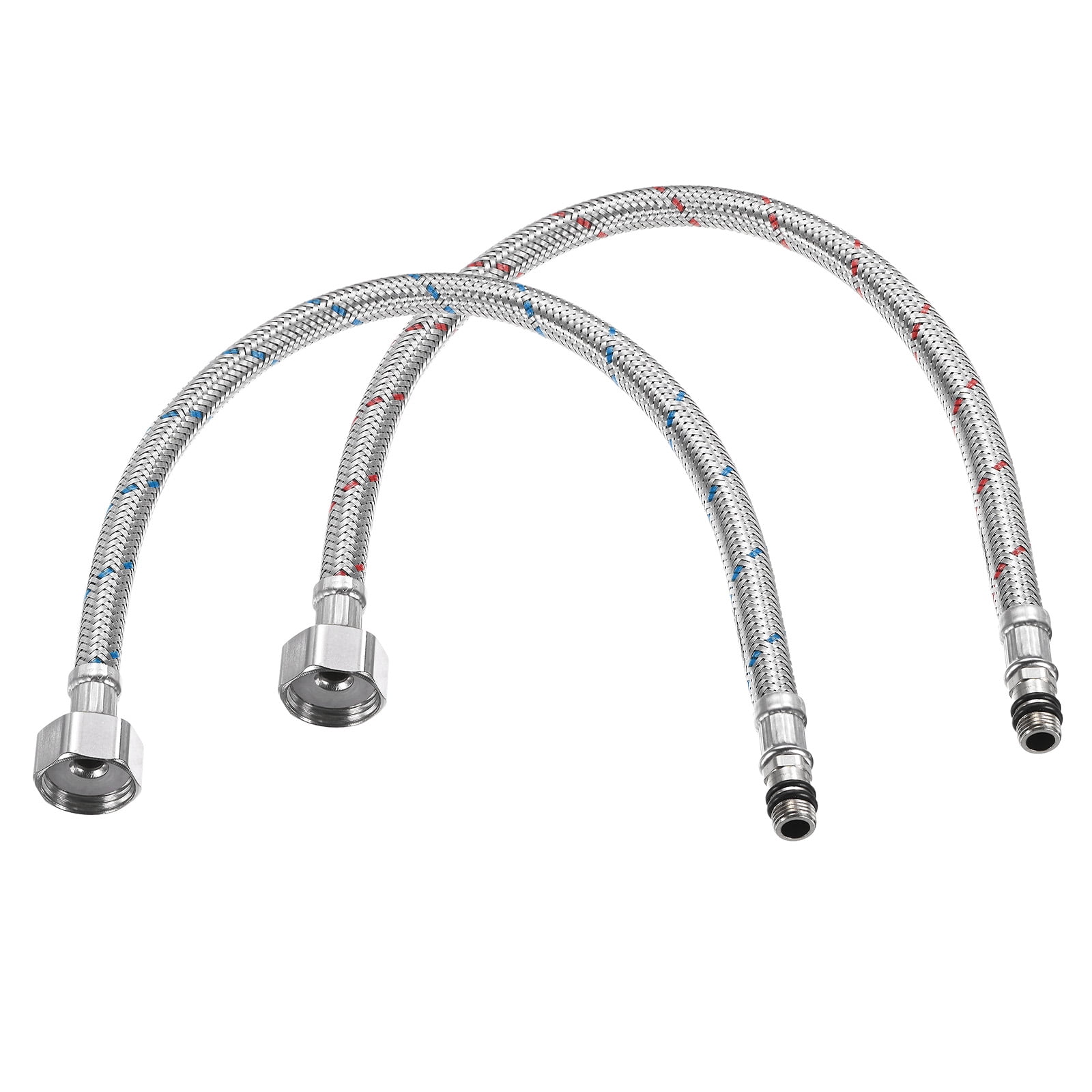 Uxcell 2-Pack 16 Inch Faucet Hose Connector, G1/2 Inch Female ...