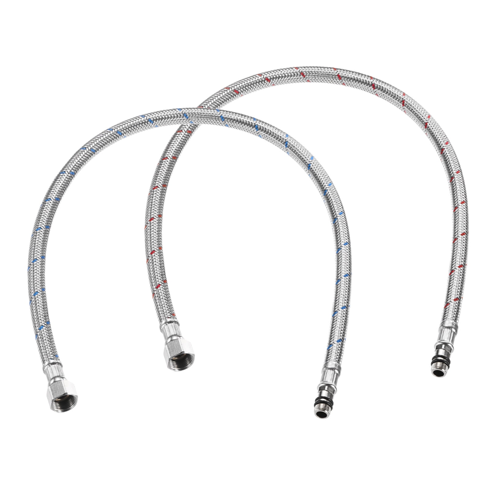 Uxcell 2-Pack 24 Inch Faucet Hose Connector, 9/16 Inch Female ...
