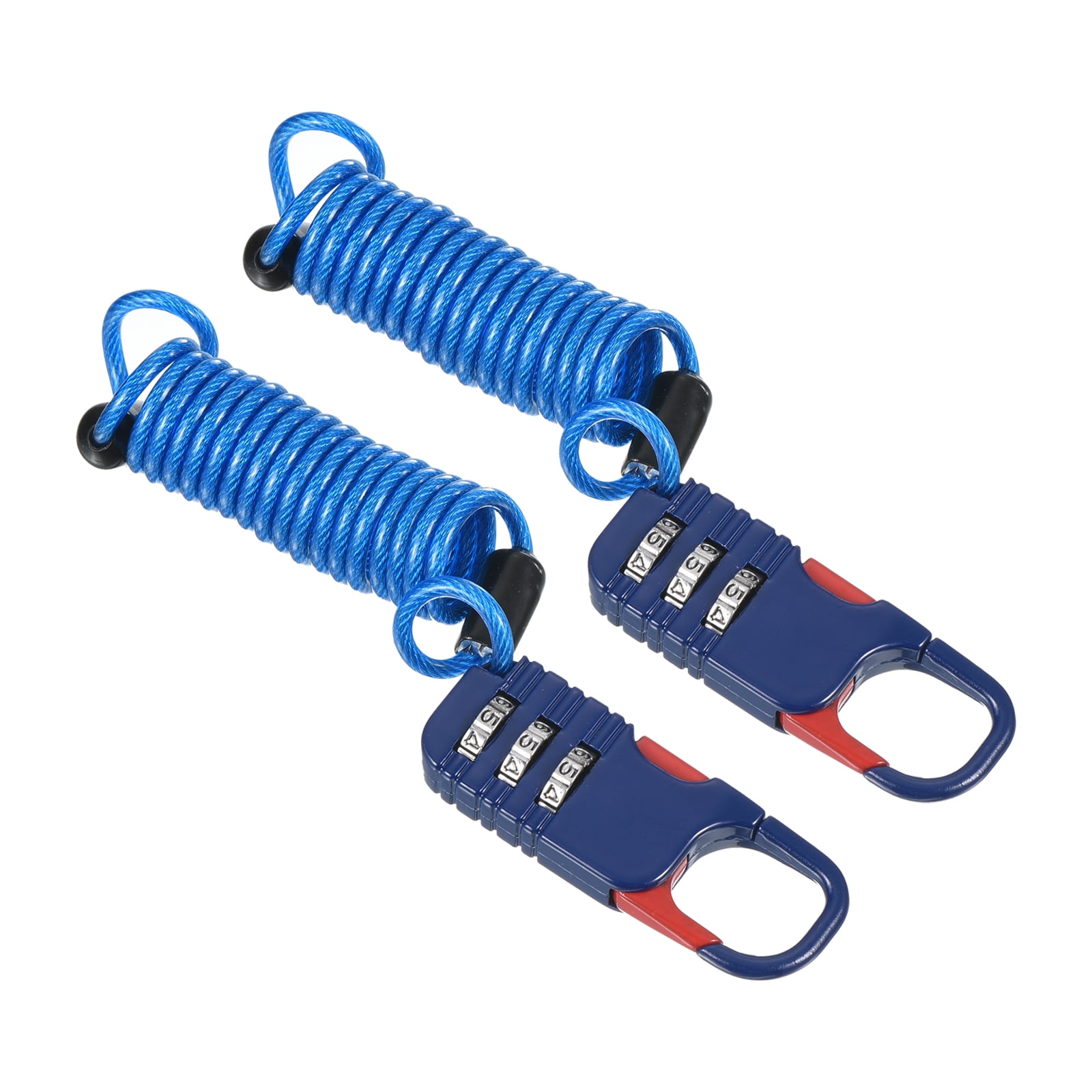 Uxcell 2 Pack 3 Digit Combination Lock, Helmet Padlock Cable Lock ...