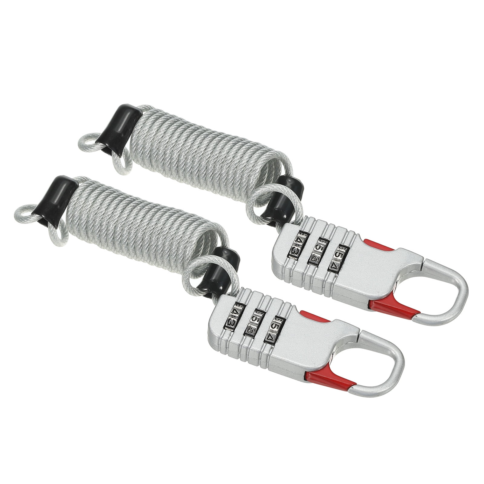 Uxcell 2 Pack 3 Digit Combination Lock, Helmet Padlock Cable Lock ...