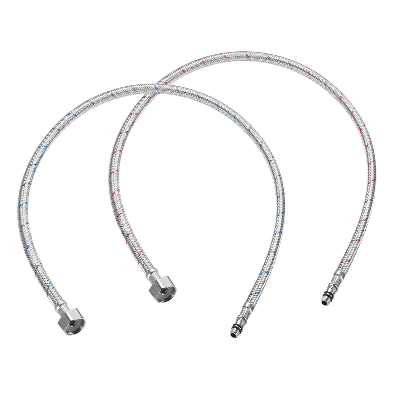 Uxcell 2-Pack 31 Inch Faucet Hose Connector, G1/2 Inch Female ...