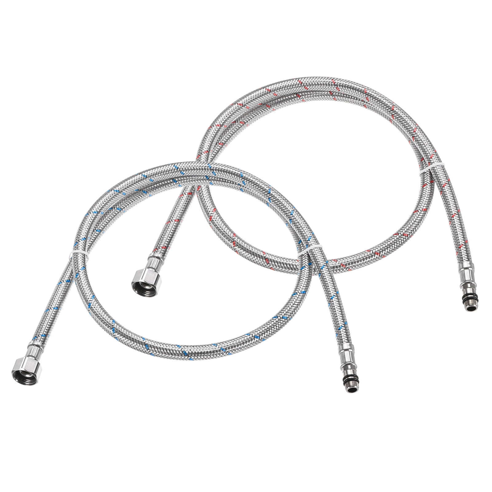 Uxcell 2-Pack 39 Inch Faucet Hose Connector, G3/8 Inch Female ...