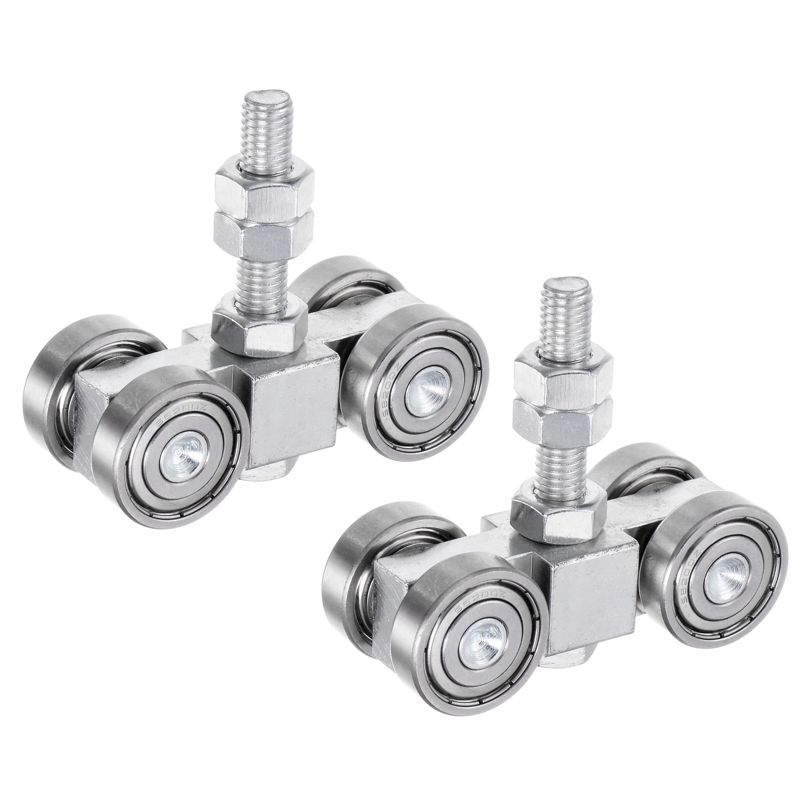 Uxcell 2 Pack 4 Wheel Trolley Assembly with Silent M10 Bolt and 3 Nuts ...