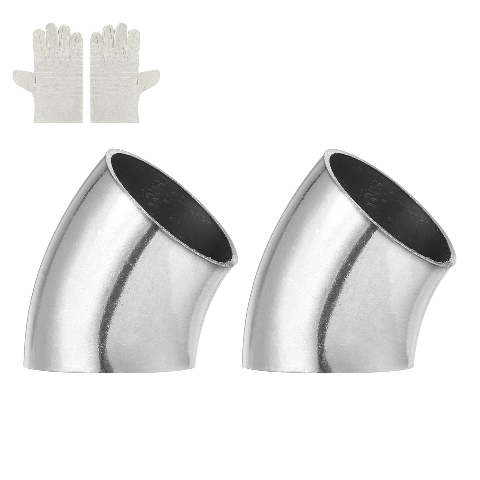Uxcell 2 Pack 45 Degree Exhaust Elbow Pipe Kit, 0.06 Inch Thickness ...