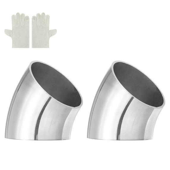 Uxcell 2 Pack 45 Degree Exhaust Elbow Pipe Kit, 0.06 Inch Thickness ...