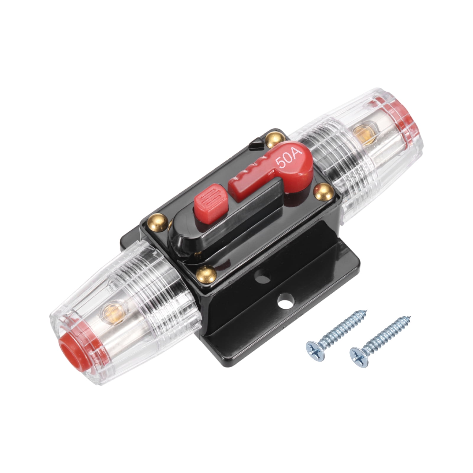 Uxcell 2 Pack 50A Circuit Breaker, 12-48V DC Automotive Circuit ...