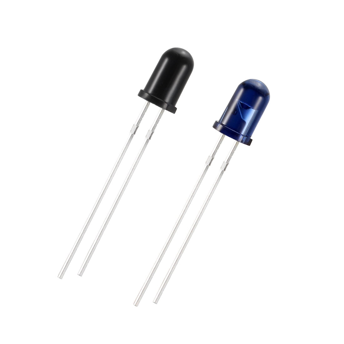 Uxcell 2 Pack 5mm 940nm LEDs Infrared Emitter and IR Receiver Diode DC ...