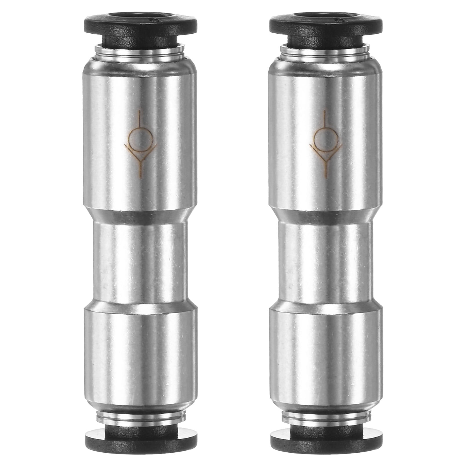 Uxcell 2-Pack 6/25" Push to Connect One Way Nickel Plated Brass ...
