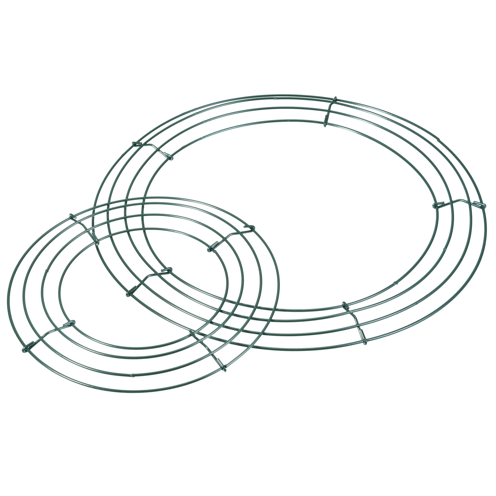Uxcell 2 Pack 8" 2 Pack 12" Metal Wire Wreath Frame Christmas Holiday ...