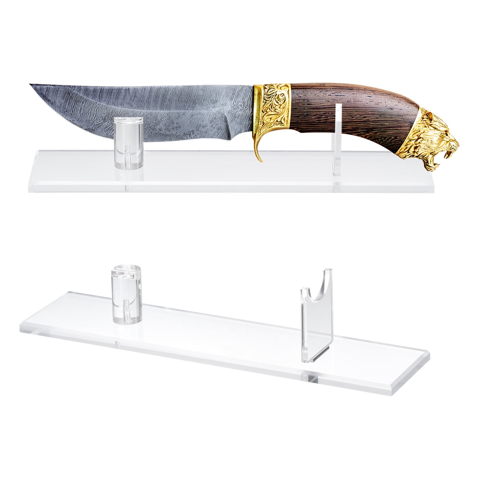 Uxcell 2 Pack Acrylic Knife Display Stand, Sword Display Holder Rack ...