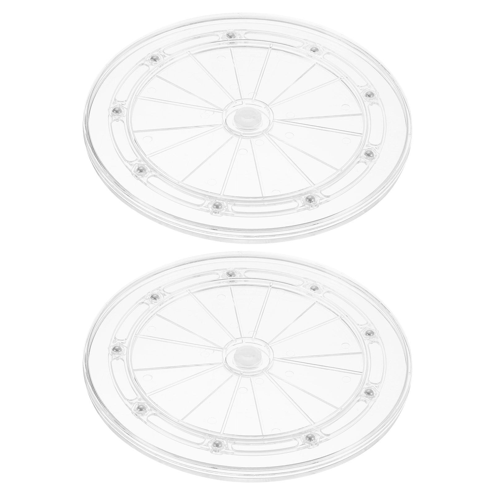 Uxcell 2 Pack Acrylic Lazy Susan Turntable, 9 Inch Clear Turntable ...