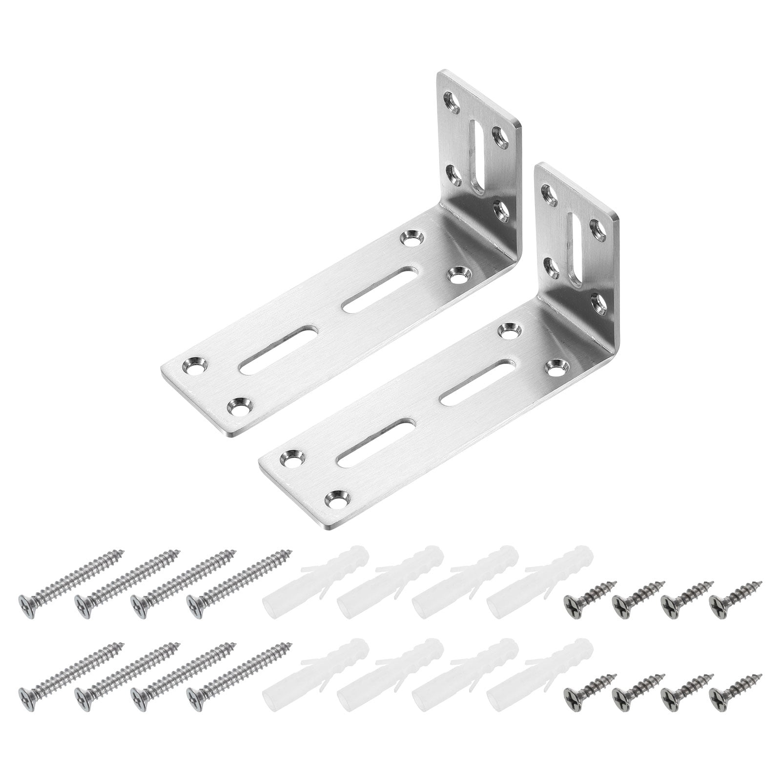 Uxcell 2 Pack Adjustable L-Shape Corner Brace, 60 x 120 x 40mm l Corner ...