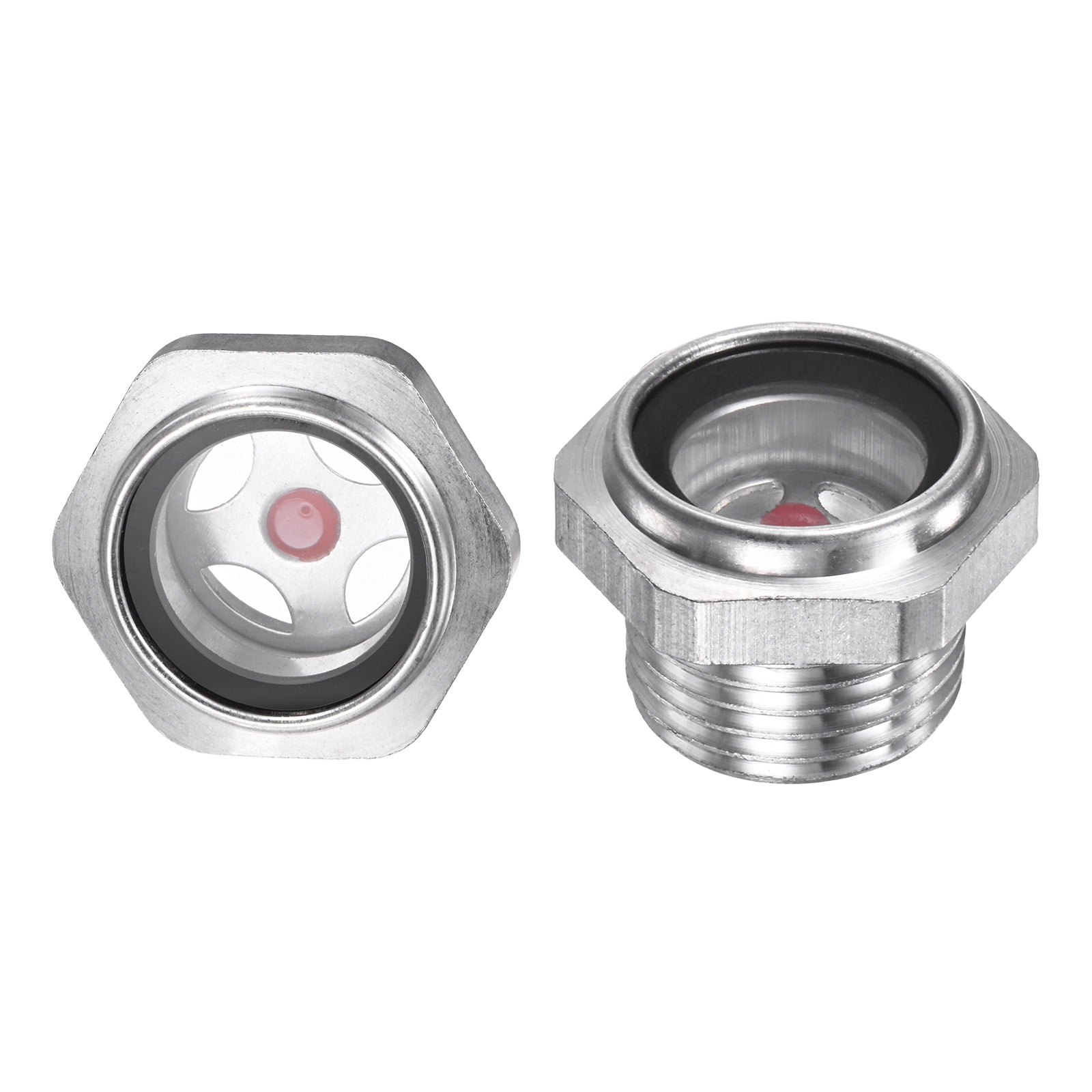 Uxcell 2-Pack Air Compressor Oil Sight Glass 1/2" NPT Toughened Glass ...