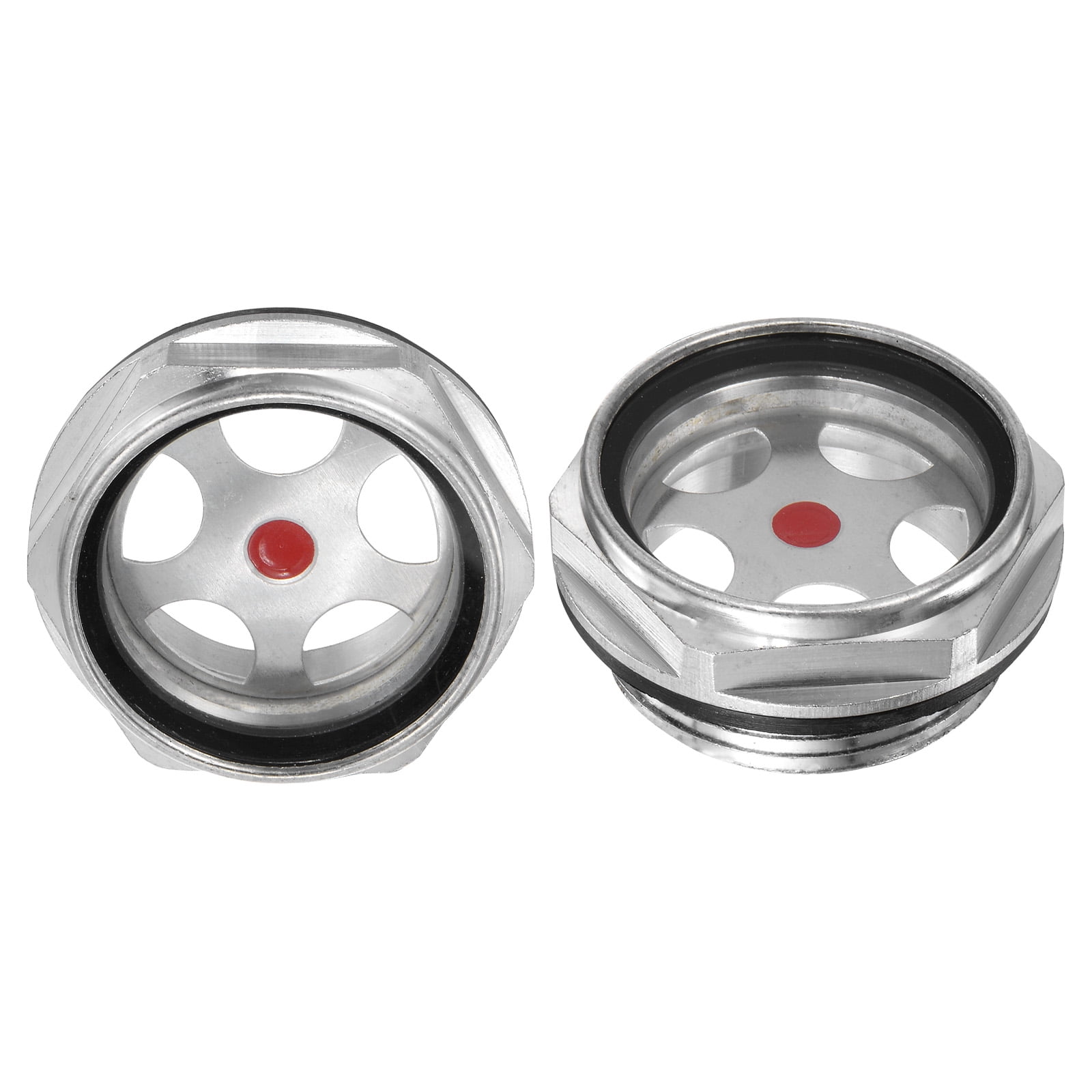 Uxcell 2-Pack Air Compressor Oil Sight Glass G1-1/4 Toughened Glass for ...