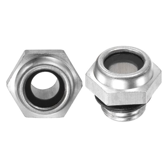 Uxcell 2-Pack Air Compressor Oil Sight Glass M12 x 1.5mm Toughened ...