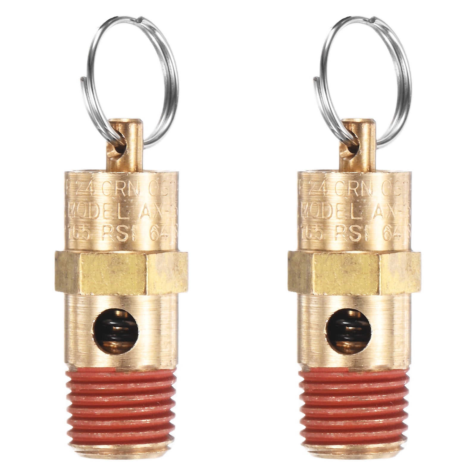 Uxcell 2-Pack Air Compressor Pressure Release Safety Valve, 1/4" NPT ...