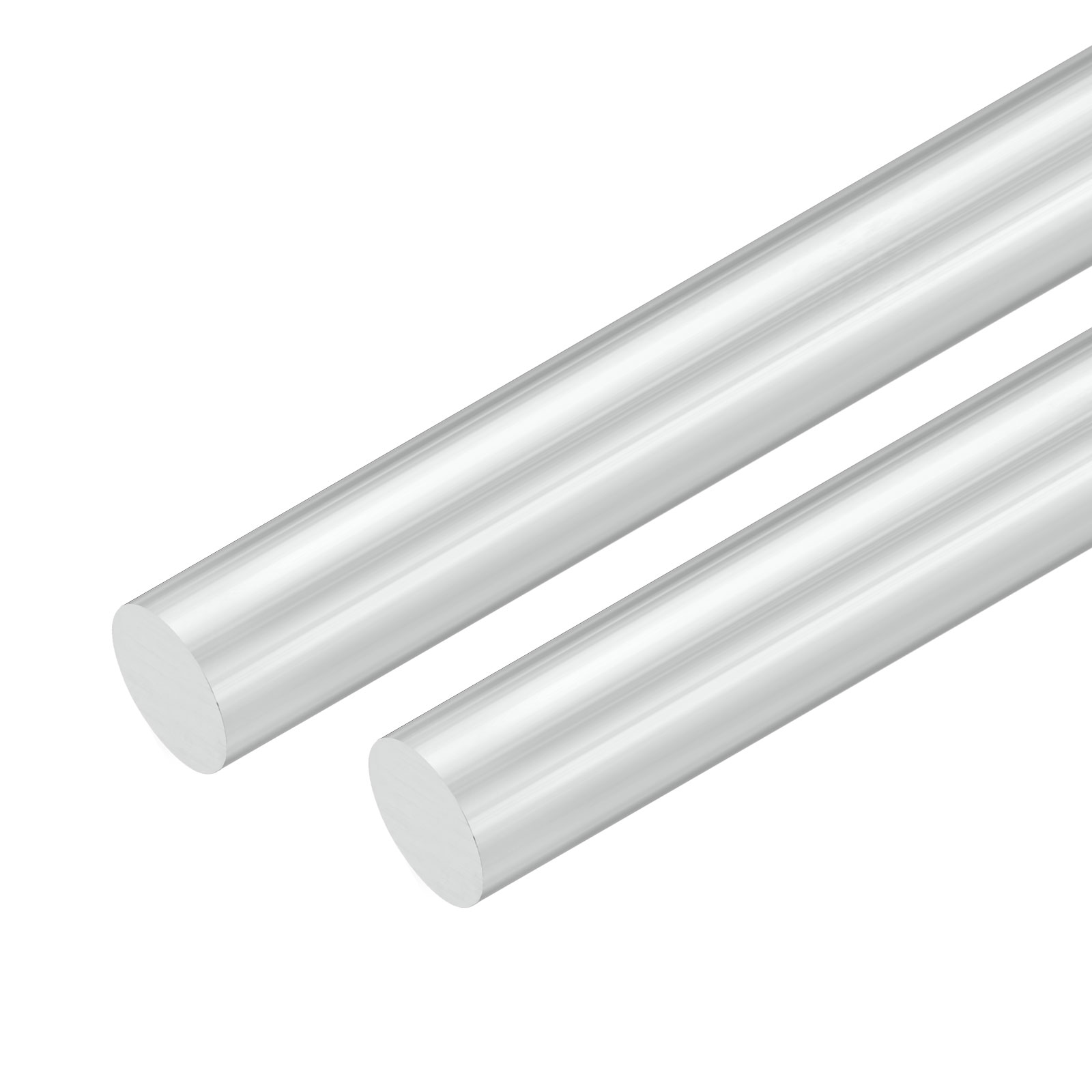 Uxcell 2-Pack Aluminum Round Rod 15mm x 100mm 6061 Aluminum for DIY ...