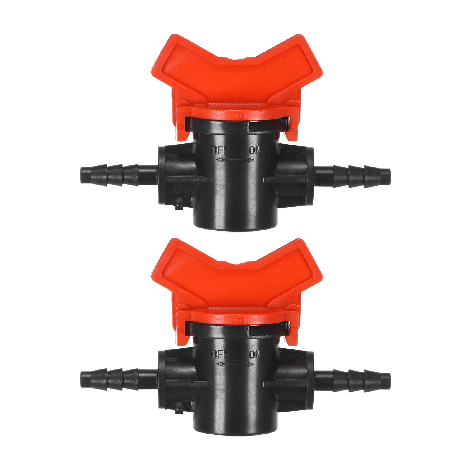 Uxcell 2-Pack Barbed Ball Valve, for 1/4 Inch Drip Tubing Plastic In ...