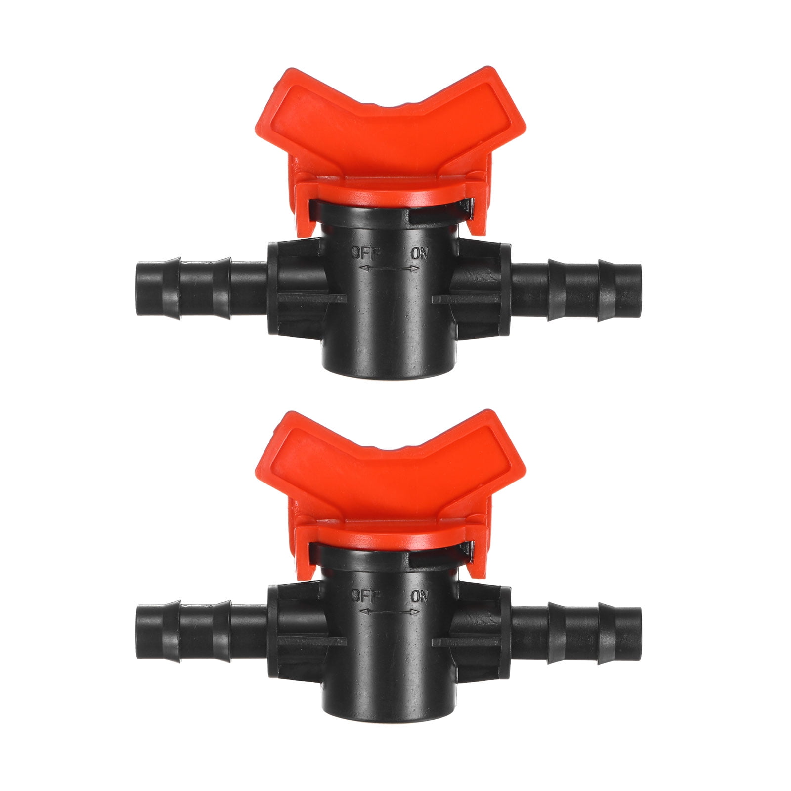 Uxcell 2-Pack Barbed Ball Valve, for 3/8 Inch Drip Tubing Plastic In ...