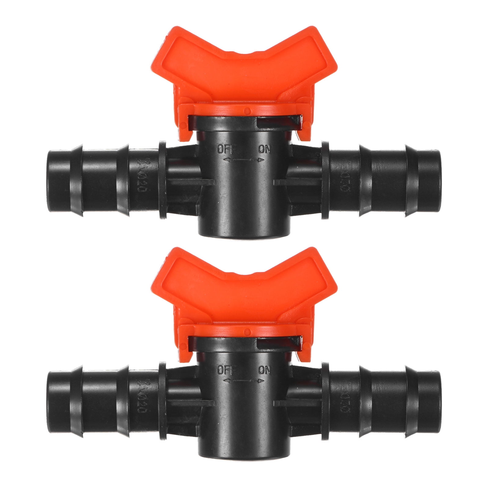 Uxcell 2-Pack Barbed Ball Valve, for 7/9 Inch Drip Tubing Plastic In ...