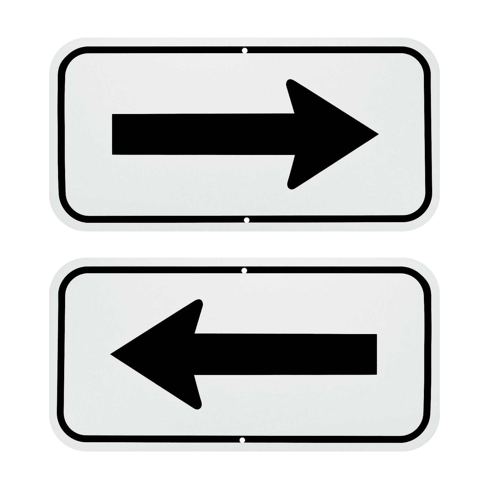 Uxcell 2-Pack Black Arrow Signs, 11.81 x 5.91 Aluminum Reflective One ...