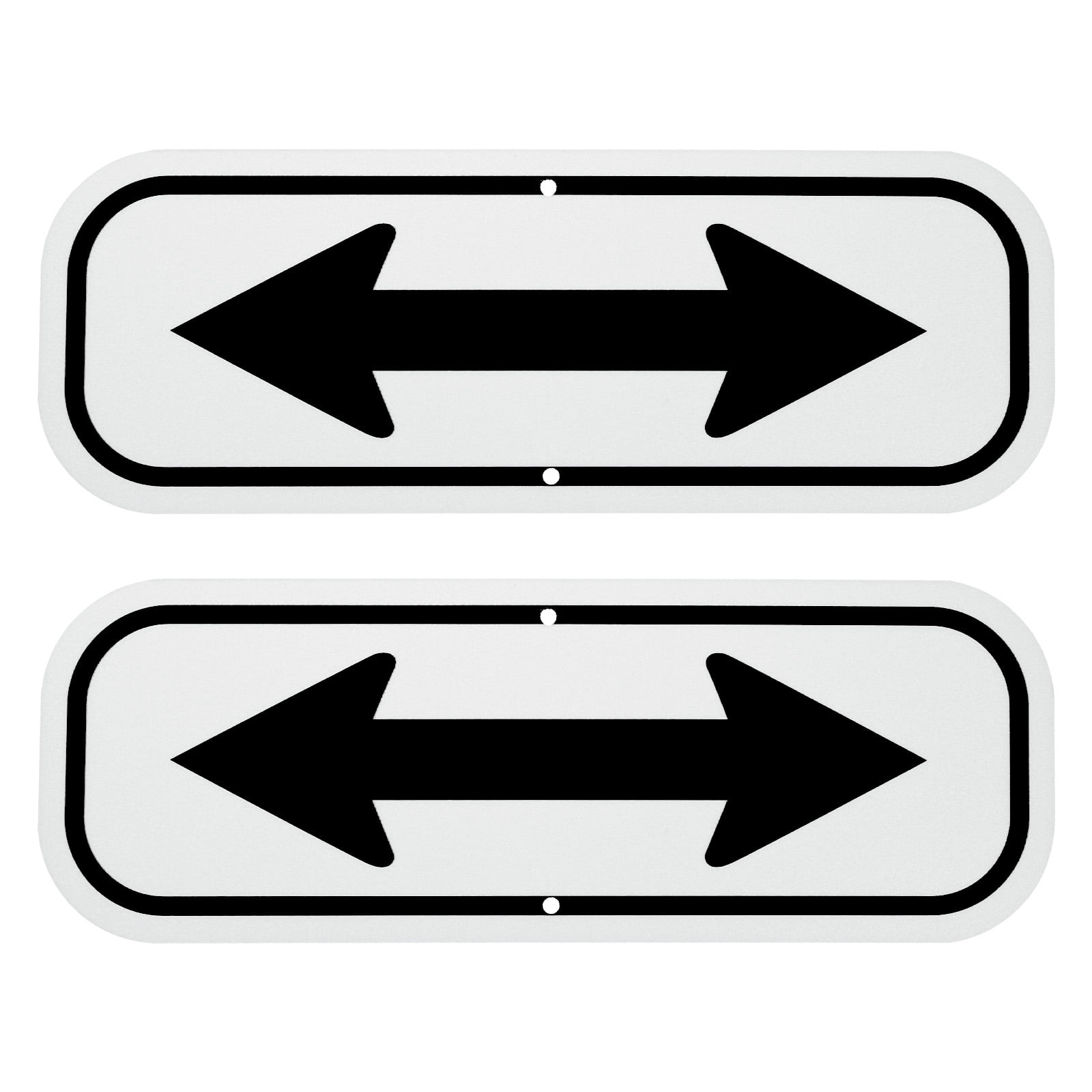 Uxcell 2-Pack Black Arrow Signs, 9.84 x 3.54 Aluminum Reflective Two ...