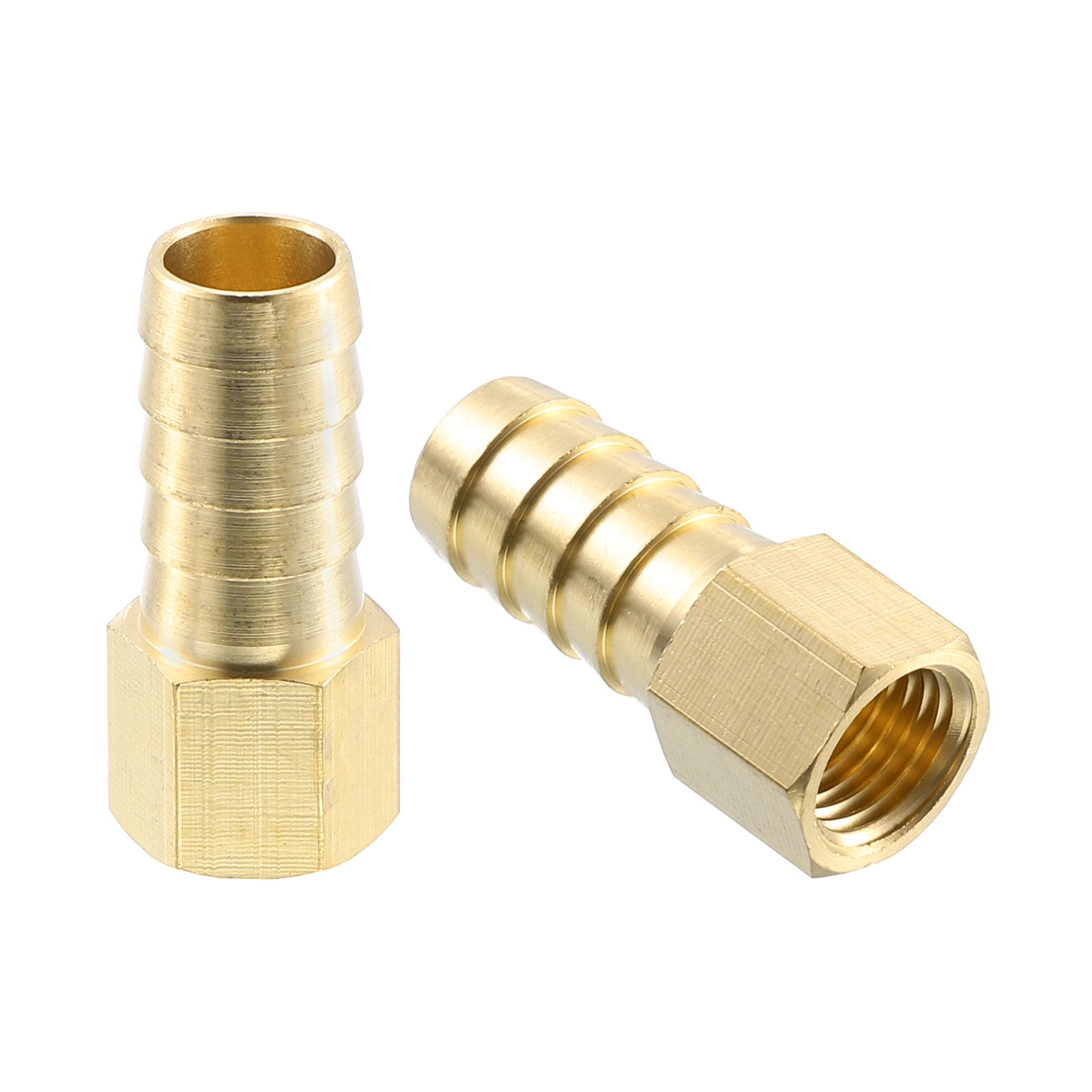 Uxcell 2 Pack Brass Hose Barb Fitting, 1/2" Bard x 1/4" NPT Female Hose Connector - Walmart.com