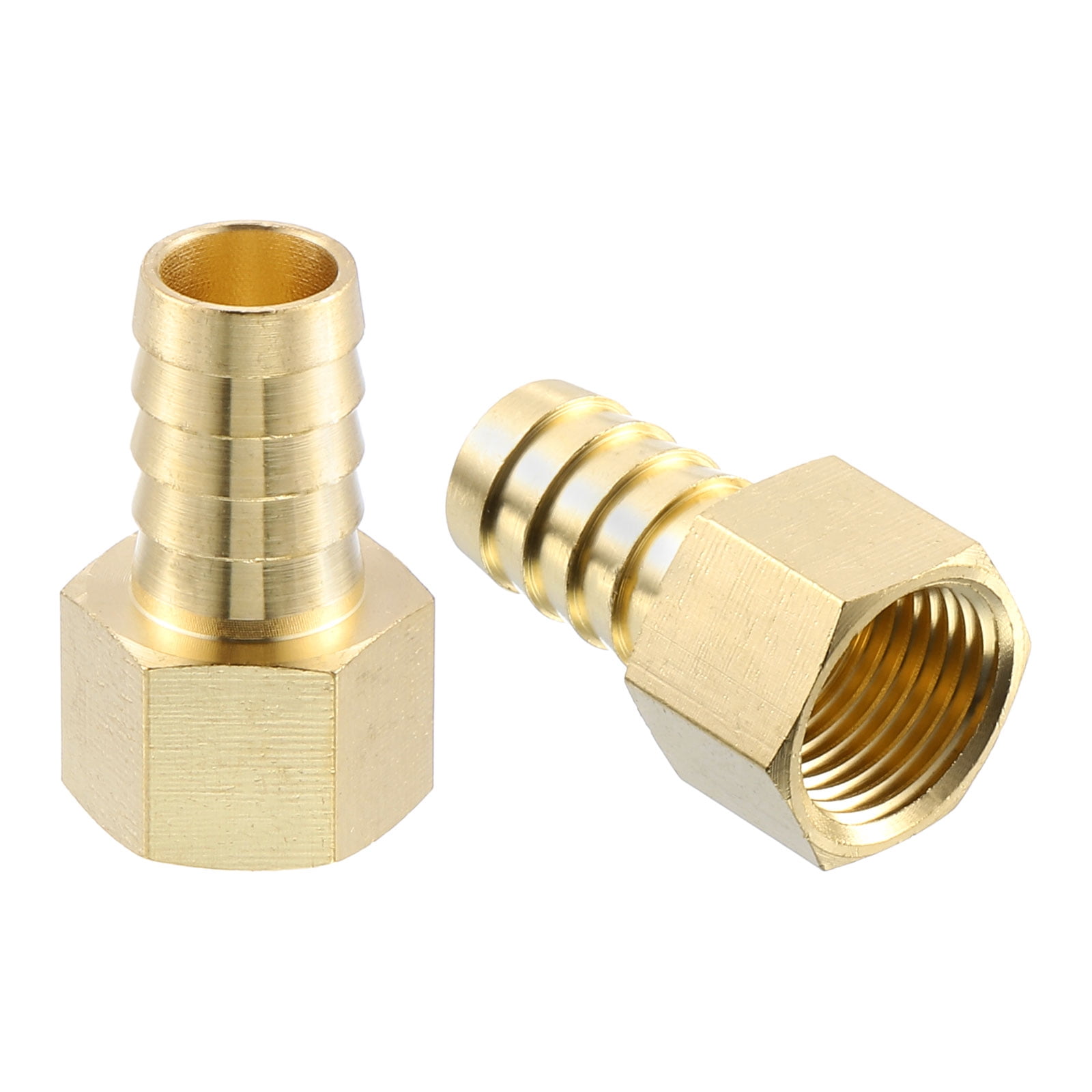 Uxcell 2 Pack Brass Hose Barb Fitting, 5/8" Bard x 1/2" NPT Female Hose ...